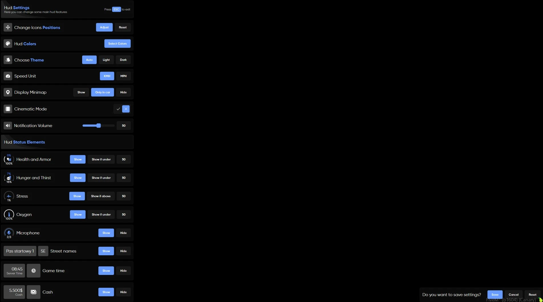 Advanced HUD Script - Customizable Gaming Interface | FiveM